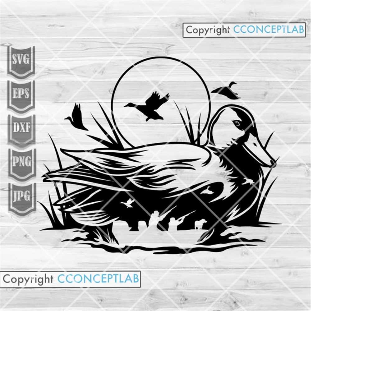 Duck Hunting Scene svg | Hunter Dad Clipart | Outdoor Shirt | Inspire ...