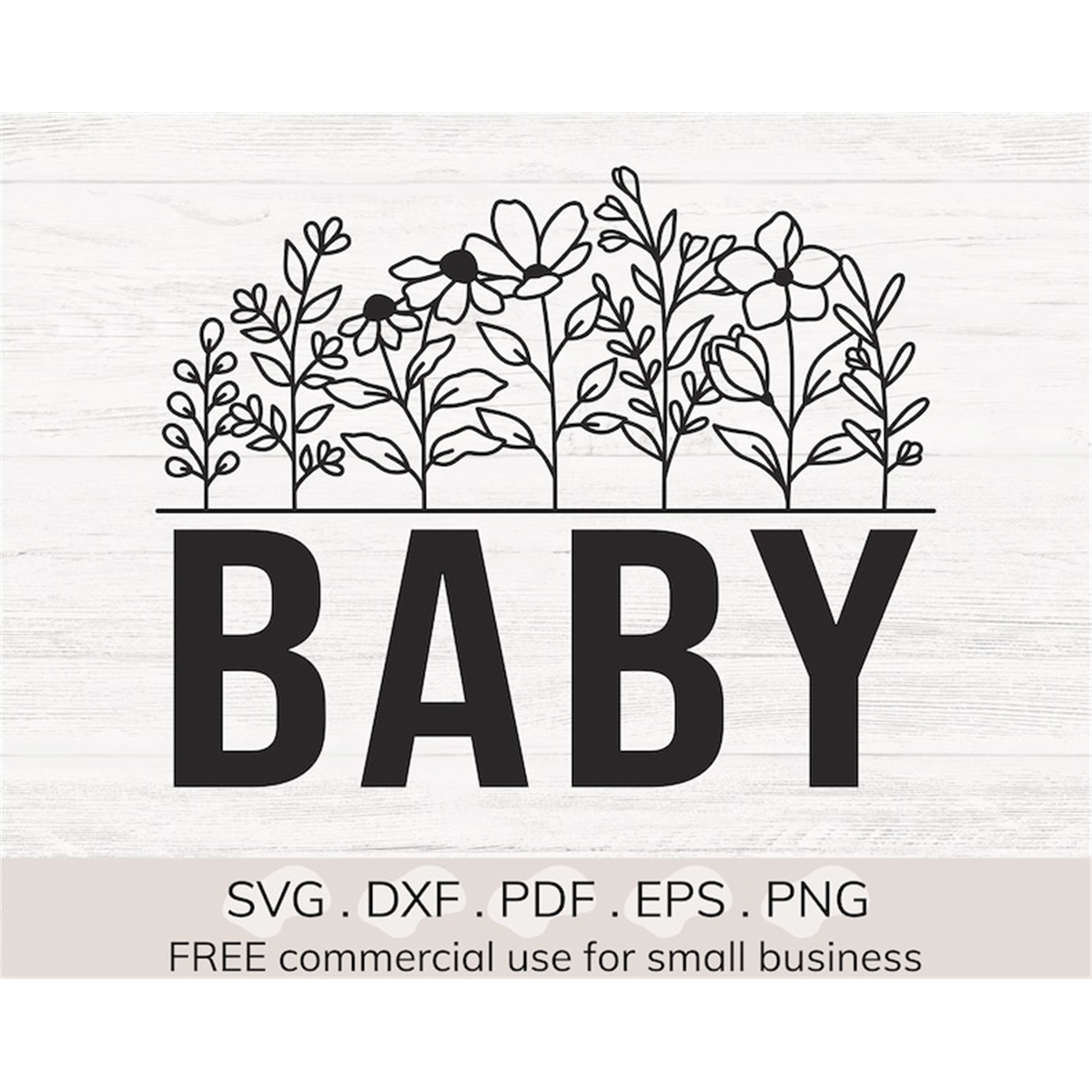 Baby with flowers svg, Baby sublimation png, Baby onesie svg - Inspire ...