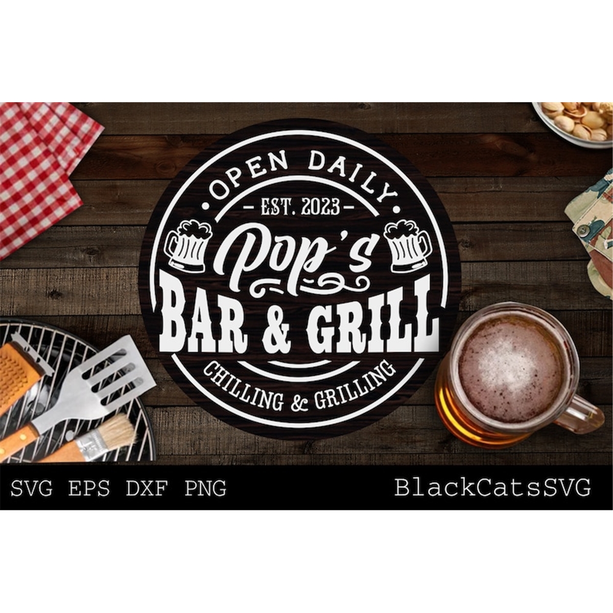 Pop's Bar and Grill svg Pops Bar Grill svg Barbecue svg, Gri | Inspire ...