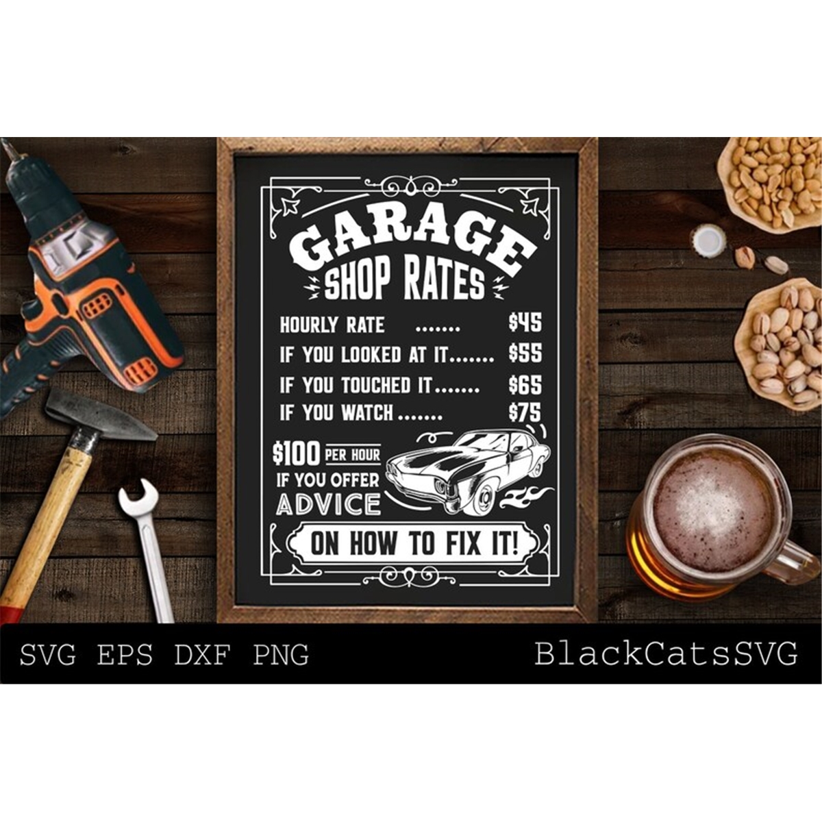 Garage shop rates svg, Garage svg, Dads garage svg, Tools sv - Inspire ...
