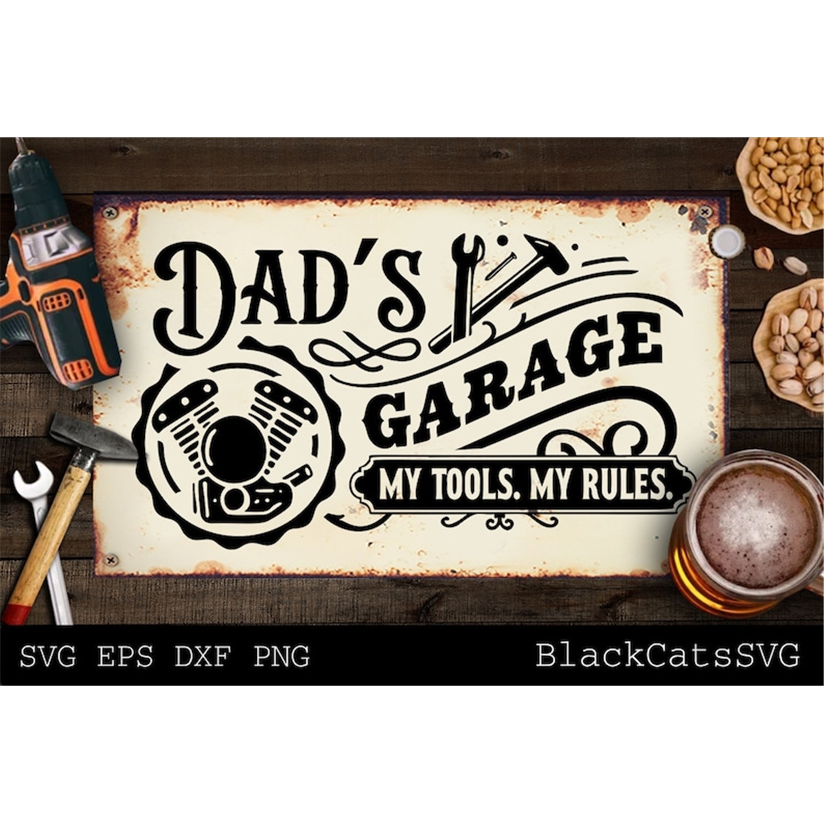 Dad's Garage svg, My tools my rules svg, Garage svg, Dads ga | Inspire ...