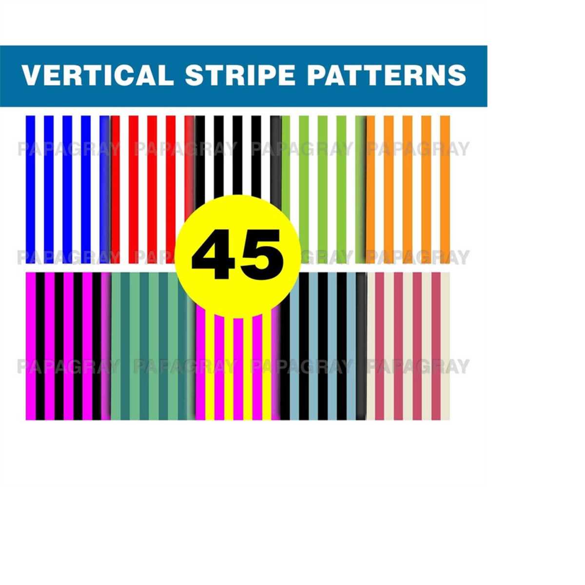Vertical Stripe Patterns - 45 Designs | Digital Download | 3 | Inspire Uplift