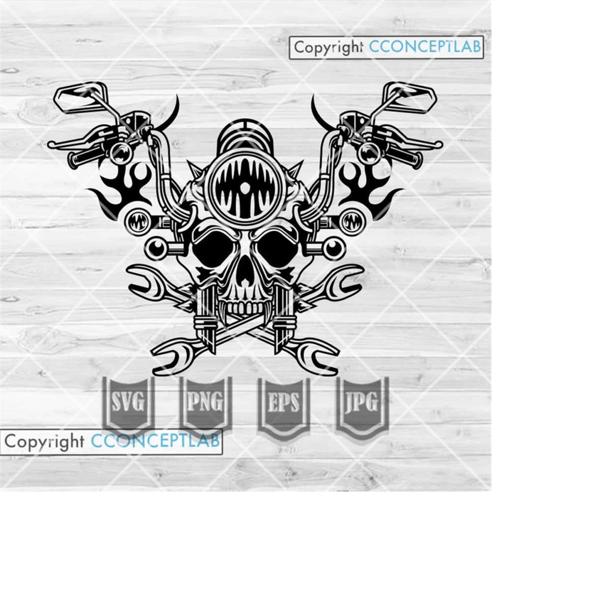 Biker Skull svg, Bike Rally T-shirt Design png, Rider Skull | Inspire ...