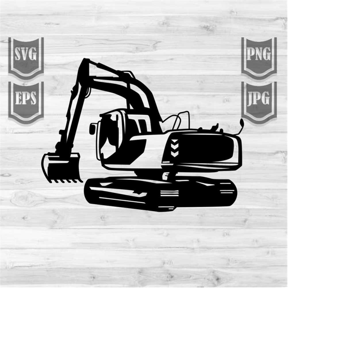 Excavator svg | Excavator Clipart | Trucker Stencil | Truck | Inspire ...