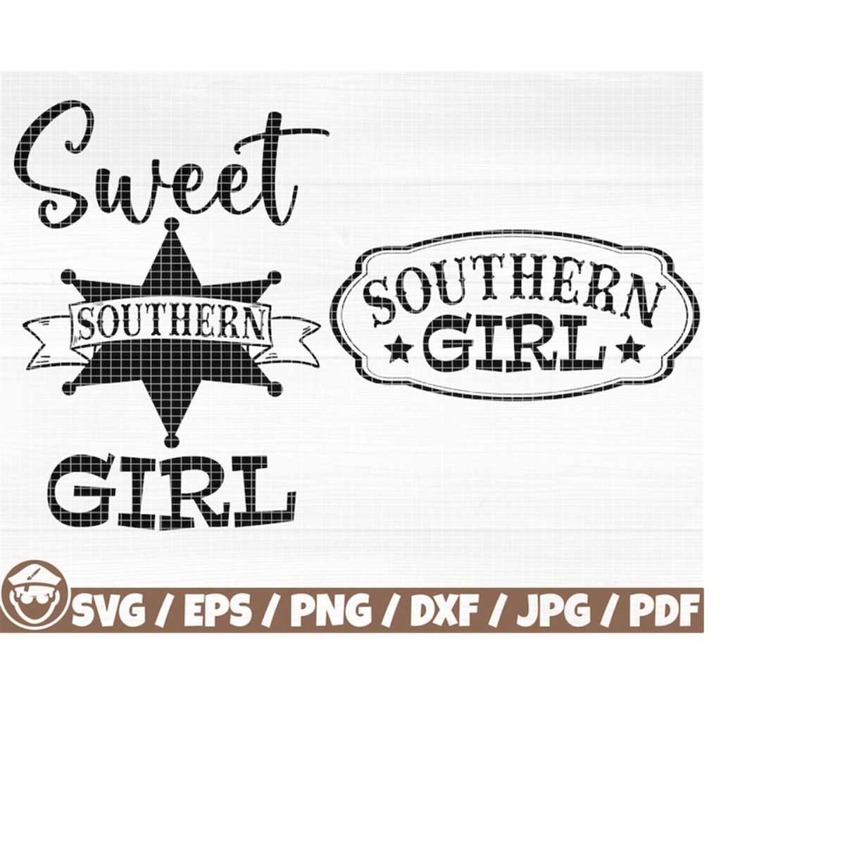 Sweet Southern Girl x2 Svg/Eps/Png/Dxf/Jpg/Pdf, Southern Cri | Inspire ...