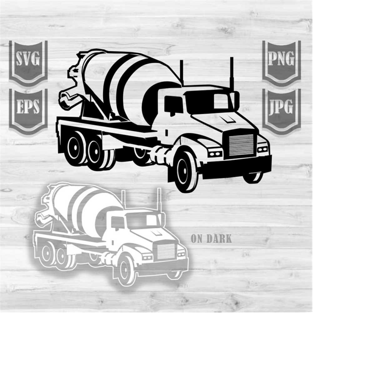 Mixer Truck Svg File || Concrete Mixer truck Svg || Mixer Tr | Inspire ...