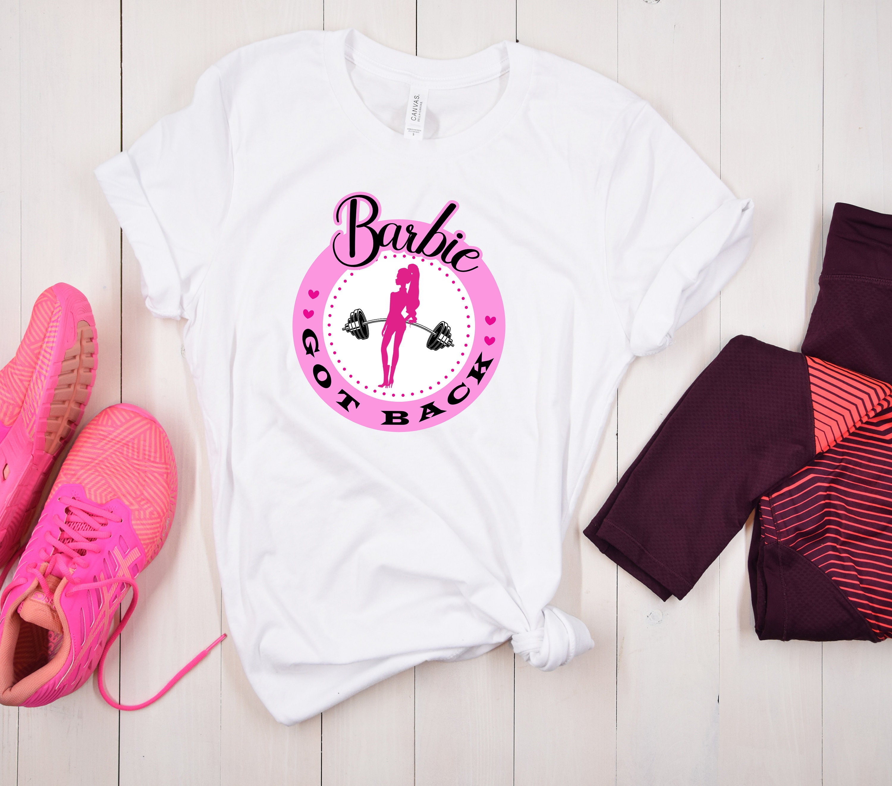 Barbie Got Back Girls Gym Squatting Shirt, Workout Squats T- | Inspire ...