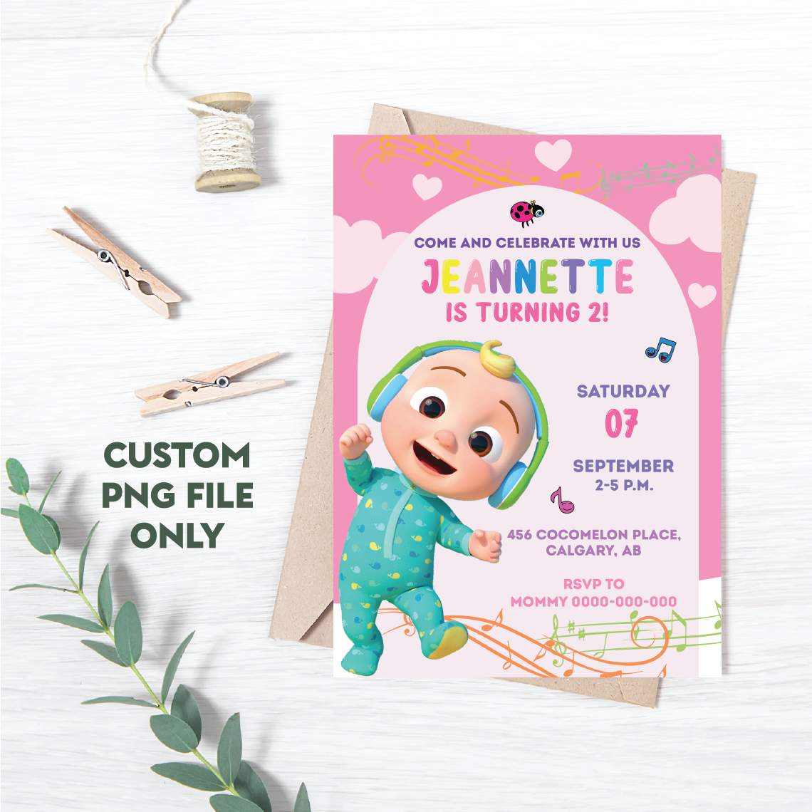 Personalized File Cocomelon Birthday Invitation Boy, Birthda - Inspire ...