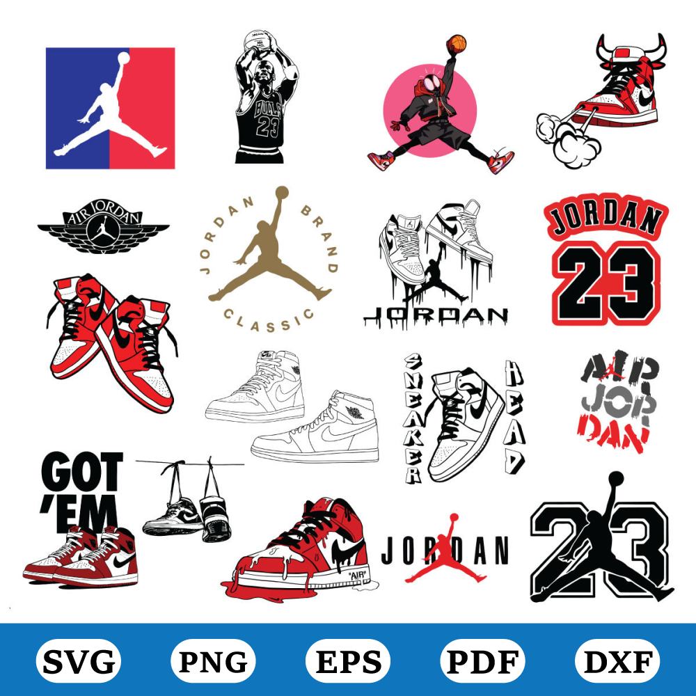 Air Jordan Logo Shoes SVG Design, Brand Svg, Logo Brand Svg, | Inspire ...