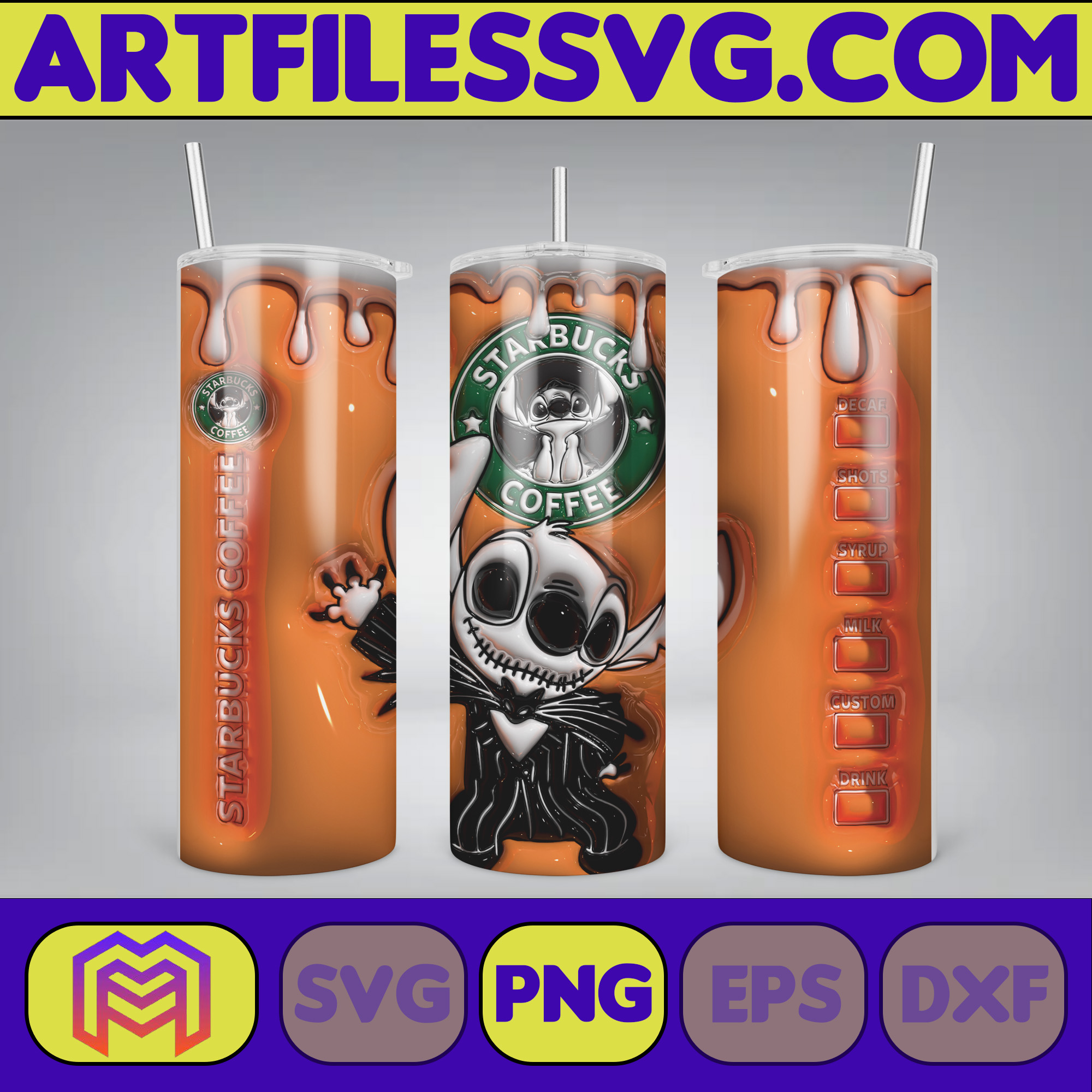 3D Inflated Sublimation Tumbler Design Download PNG, 20 Oz D - Inspire ...