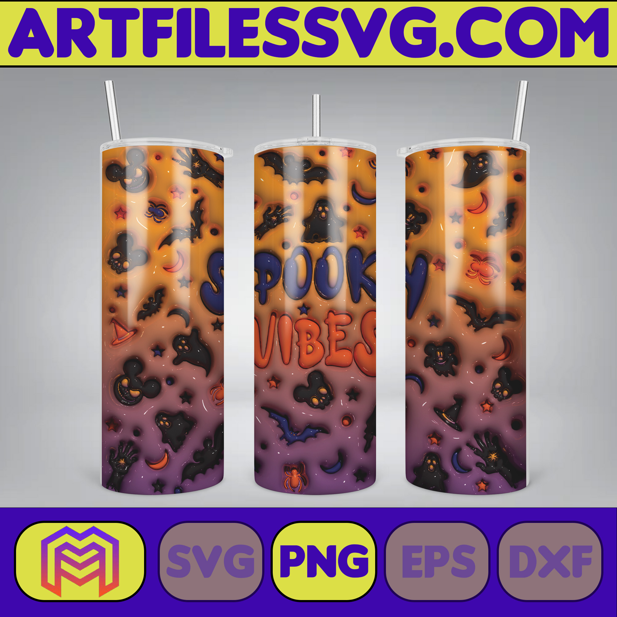 3D Inflated Sublimation Tumbler Design Download PNG, 20 Oz D - Inspire ...