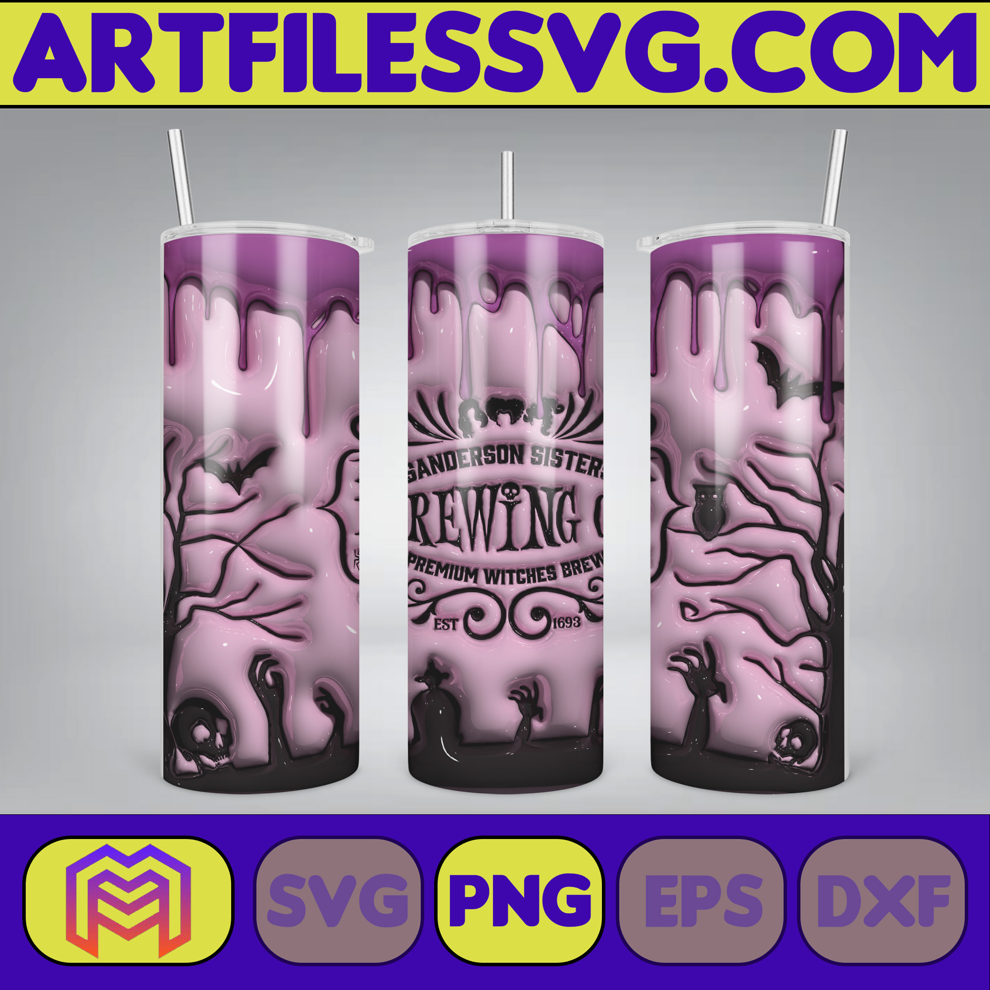 3D Inflated Sublimation Tumbler Design Download PNG, 20 Oz D - Inspire ...