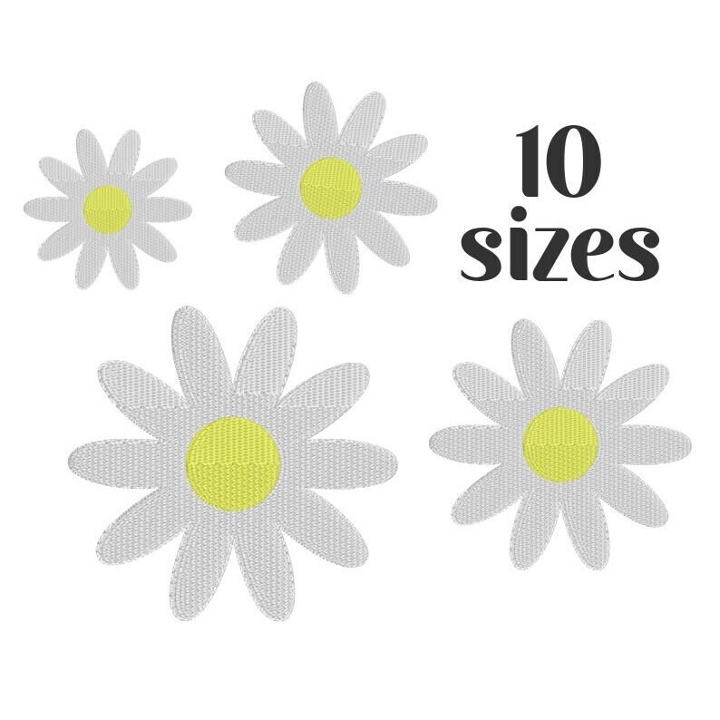 Daisy Flower Embroidery Design, MACHINE EMBROIDERY, Daisy Em - Inspire ...
