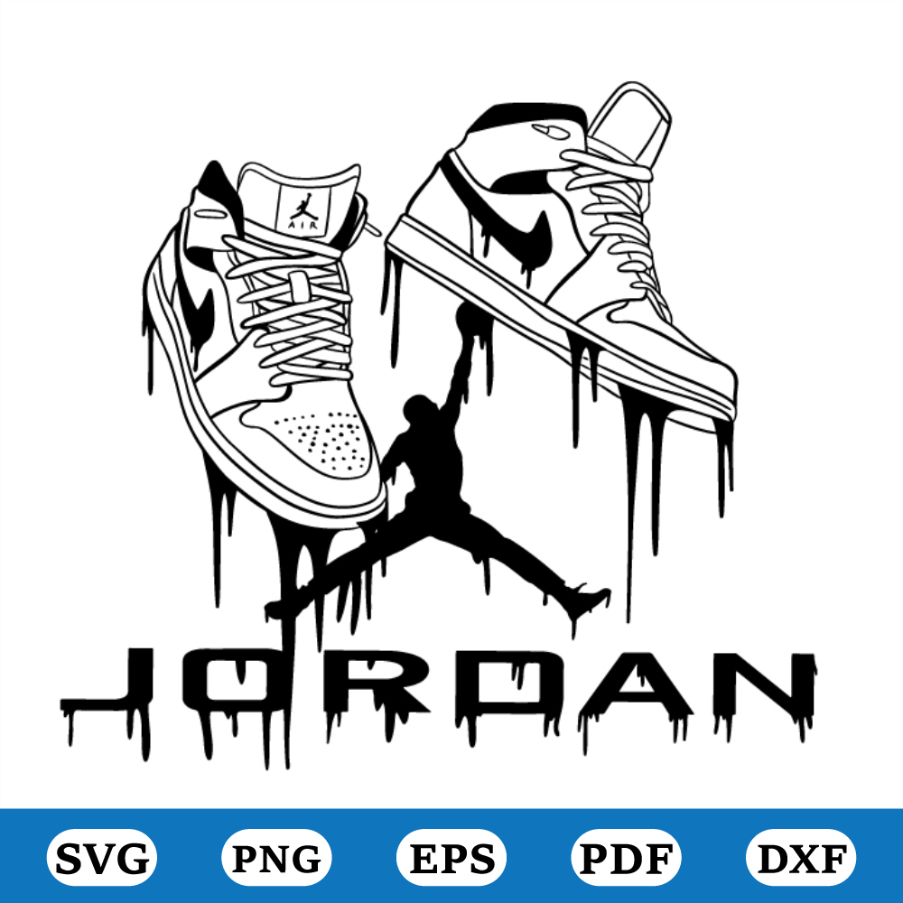 Jordan Sneaker SVG file for Cricut or silhouette design, Cak | Inspire ...