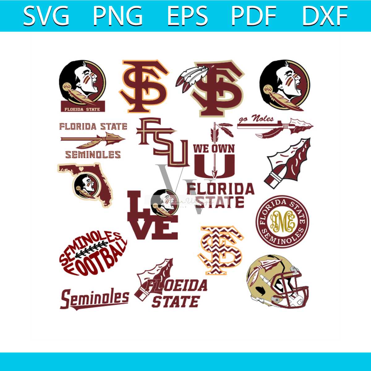 Florida State Logo bundle Svg, Eps, Dxf, Png Instant Downloa | Inspire ...