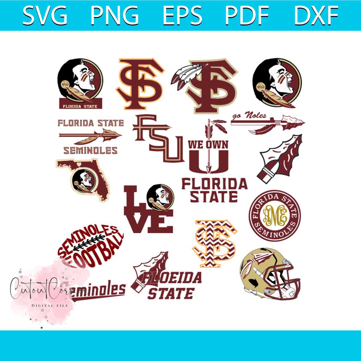 Florida State Logo bundle Svg, Eps, Dxf, Png Instant Downloa | Inspire ...