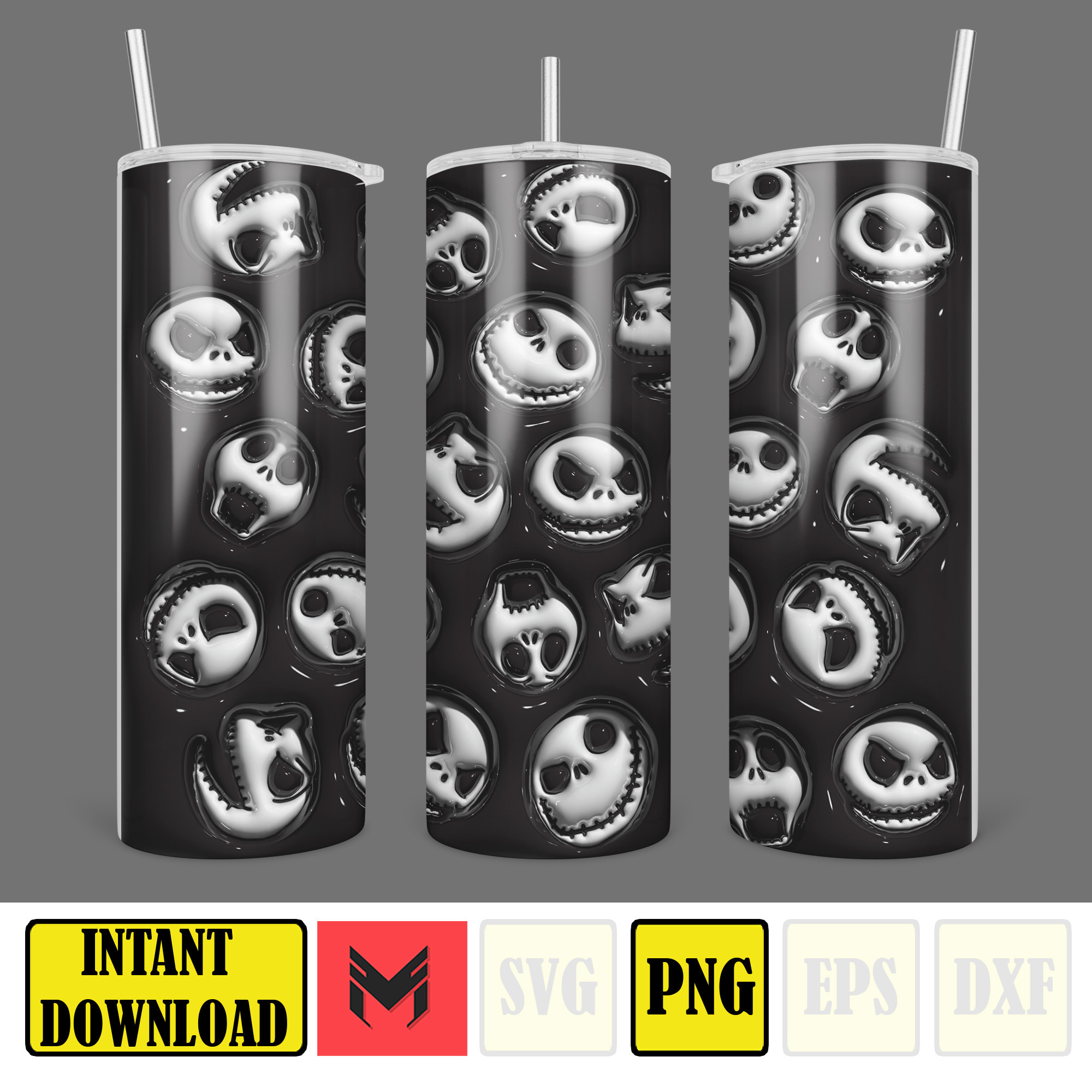 3D Inflated Sublimation Tumbler Design Download PNG, 20 Oz D - Inspire ...