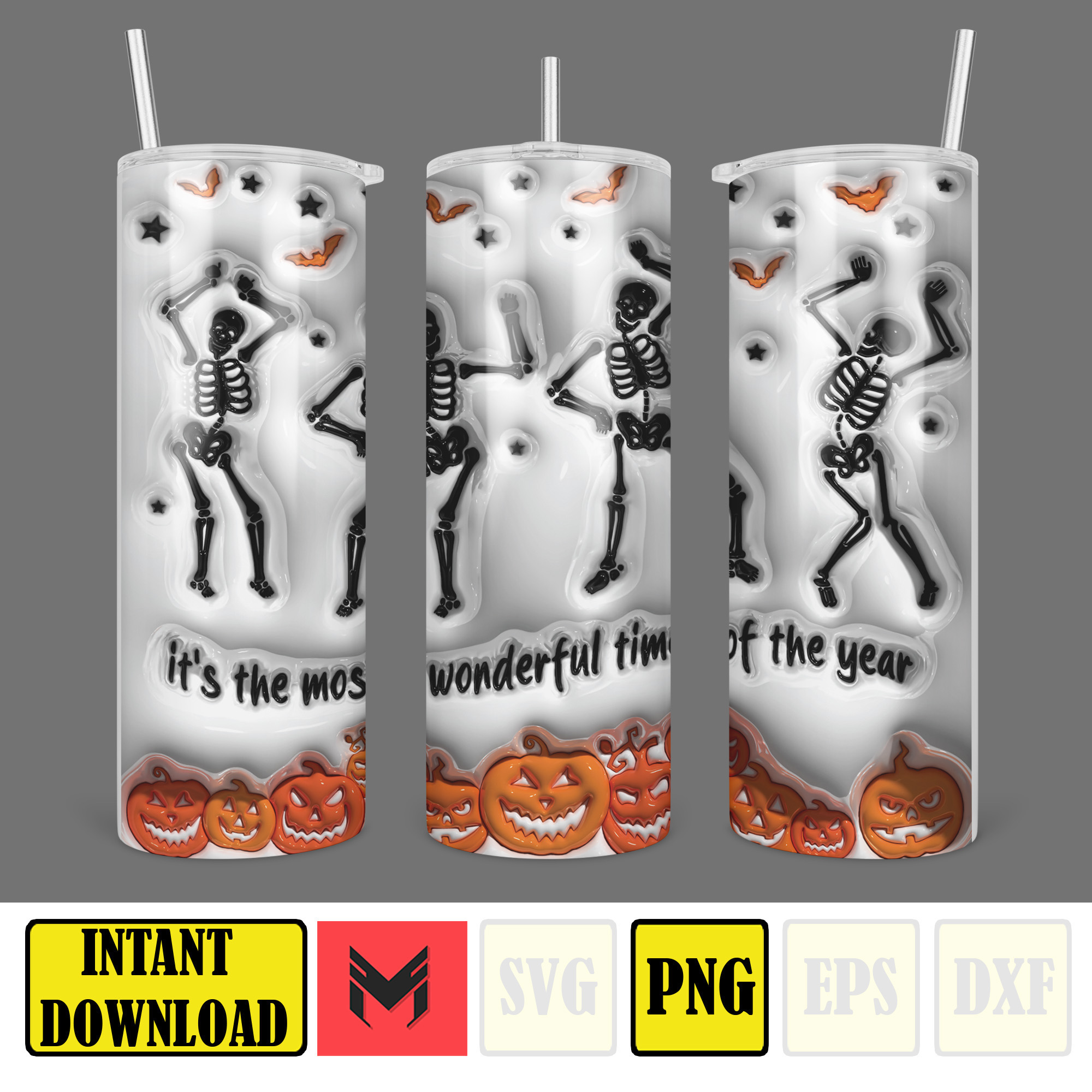 3D Inflated Sublimation Tumbler Design Download PNG, 20 Oz D | Inspire ...