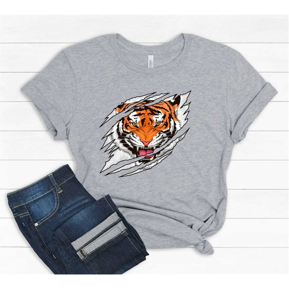 Tiger shirt, school spirit team, Tiger claw marks, tear, tor - Inspire ...