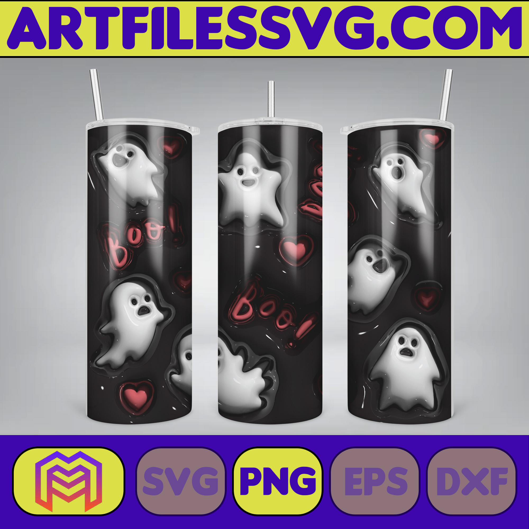 3D Inflated Sublimation Tumbler Design Download PNG, 20 Oz D | Inspire ...