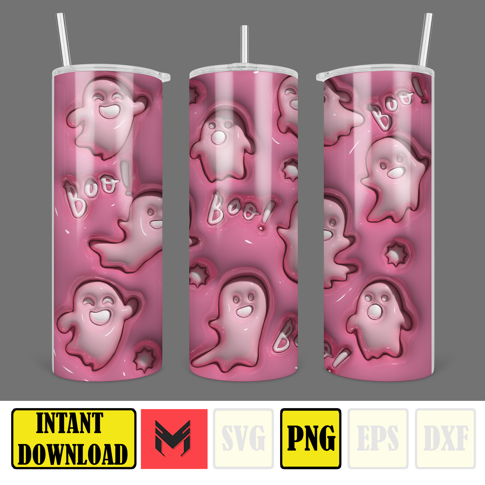 3D Inflated Sublimation Tumbler Design Download PNG, 20 Oz D - Inspire ...