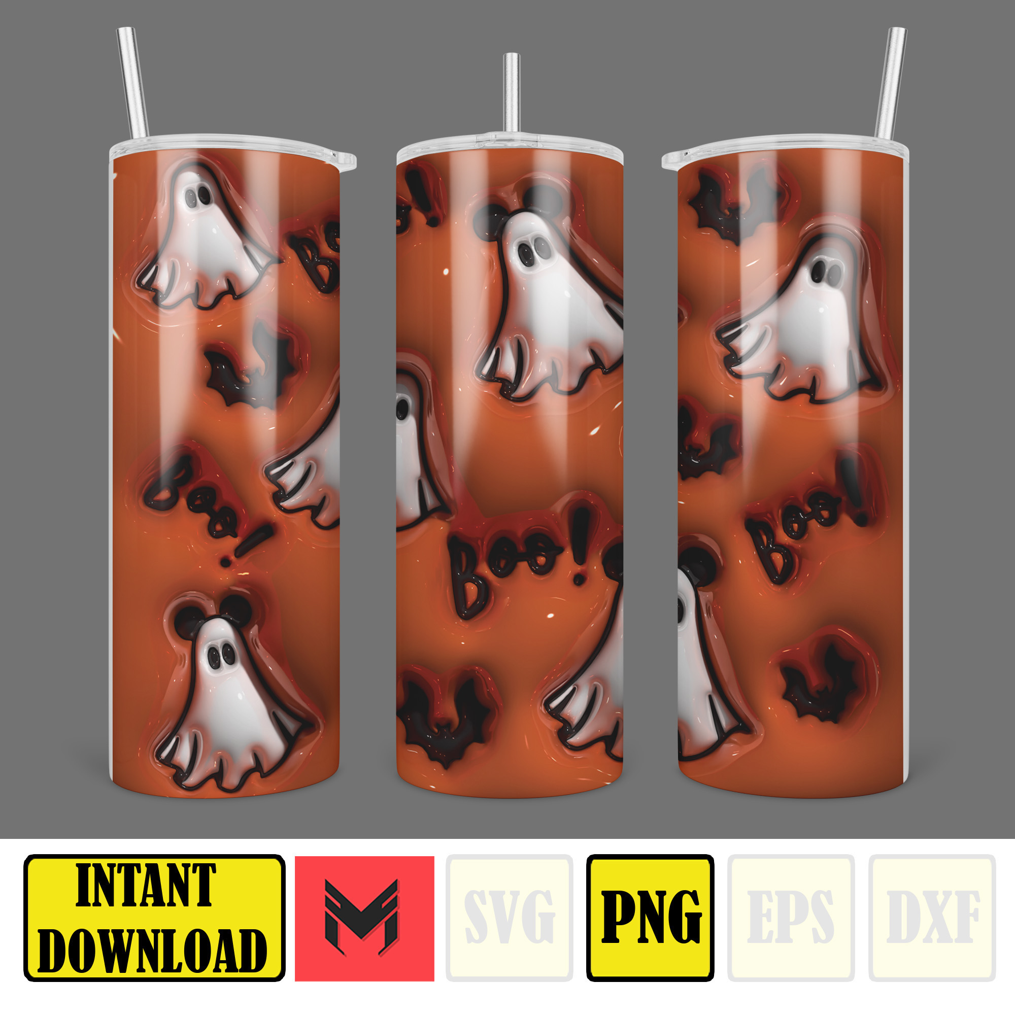 3D Inflated Sublimation Tumbler Design Download PNG, 20 Oz D | Inspire ...