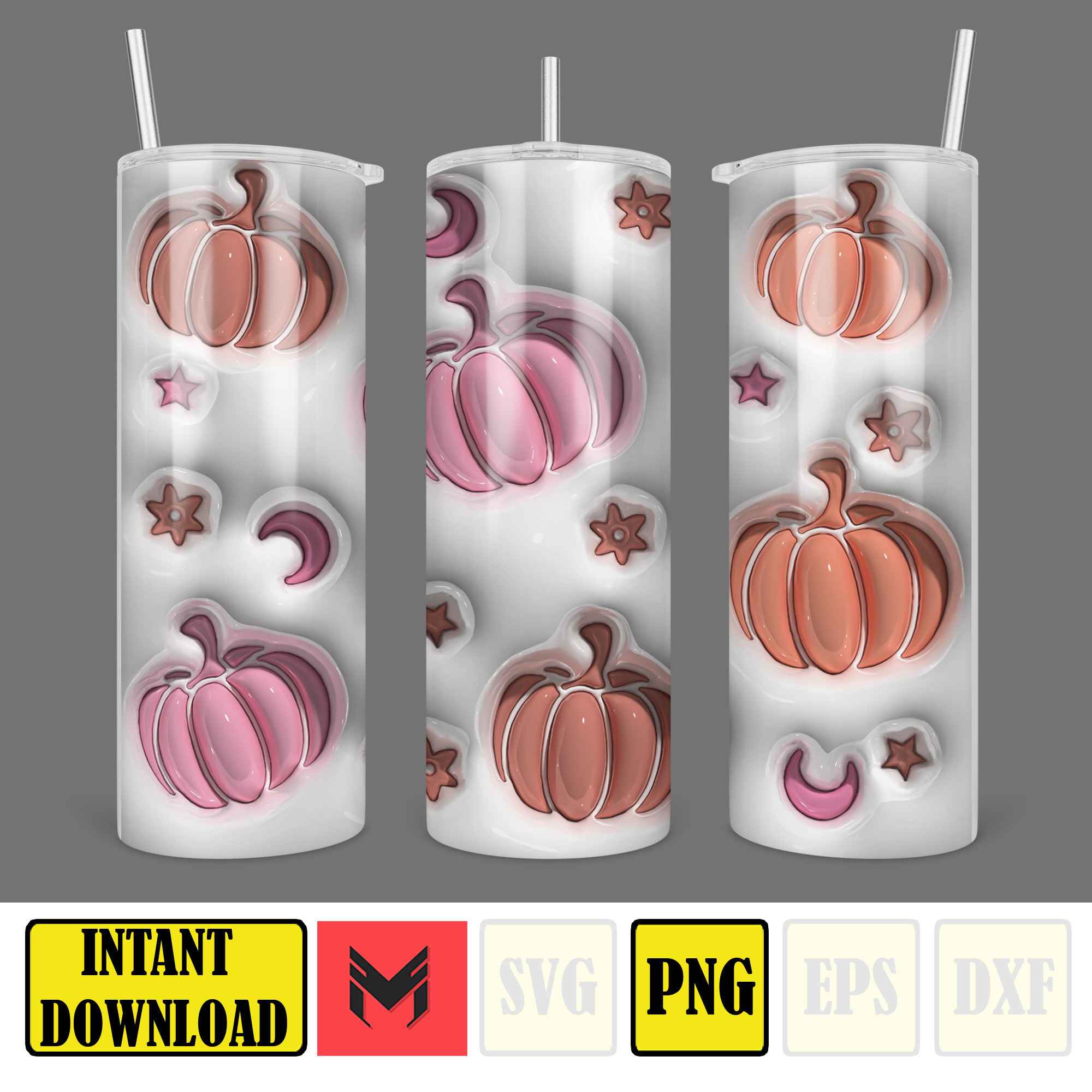 3D Inflated Sublimation Tumbler Design Download PNG, 20 Oz D | Inspire ...