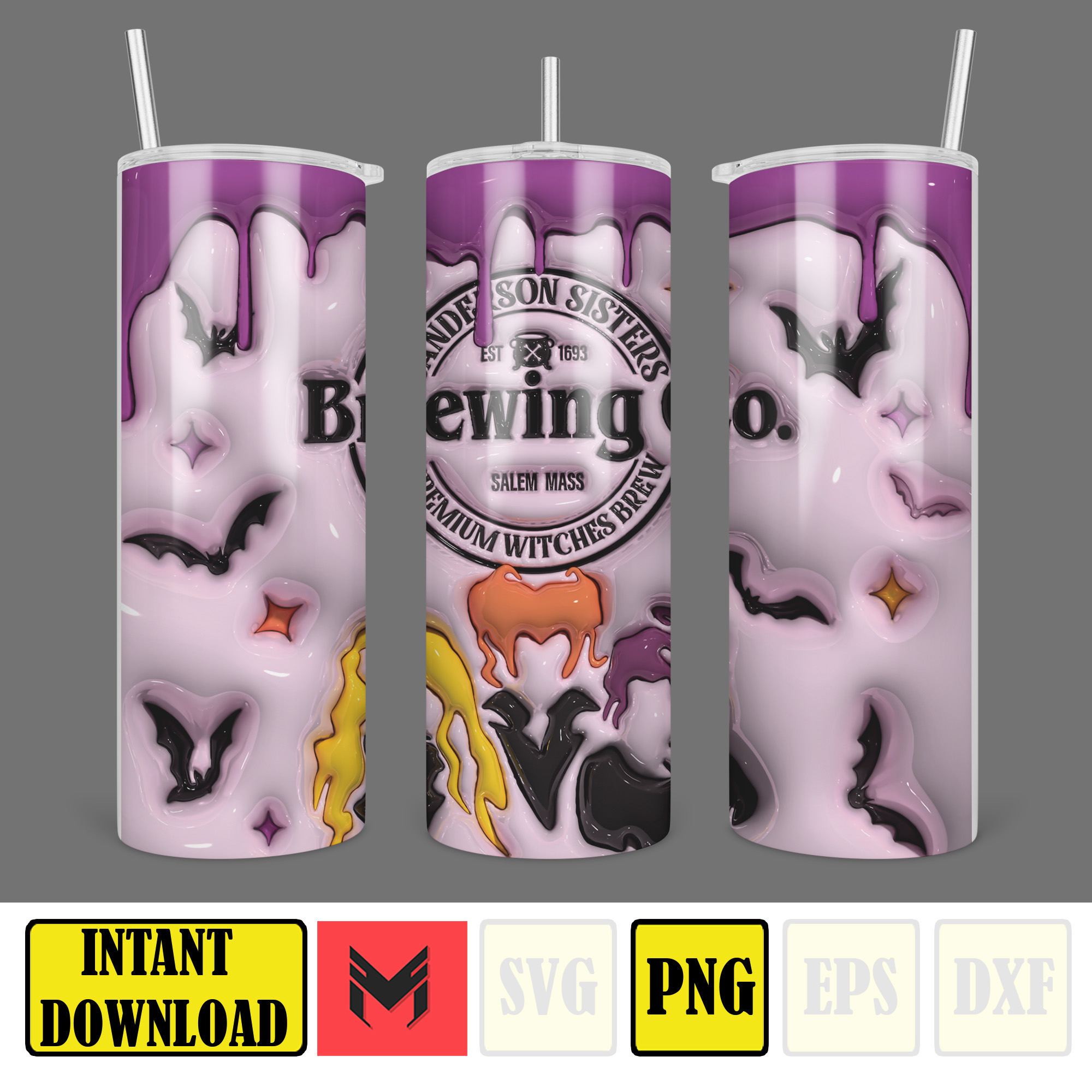 3D Inflated Sublimation Tumbler Design Download PNG, 20 Oz D | Inspire ...