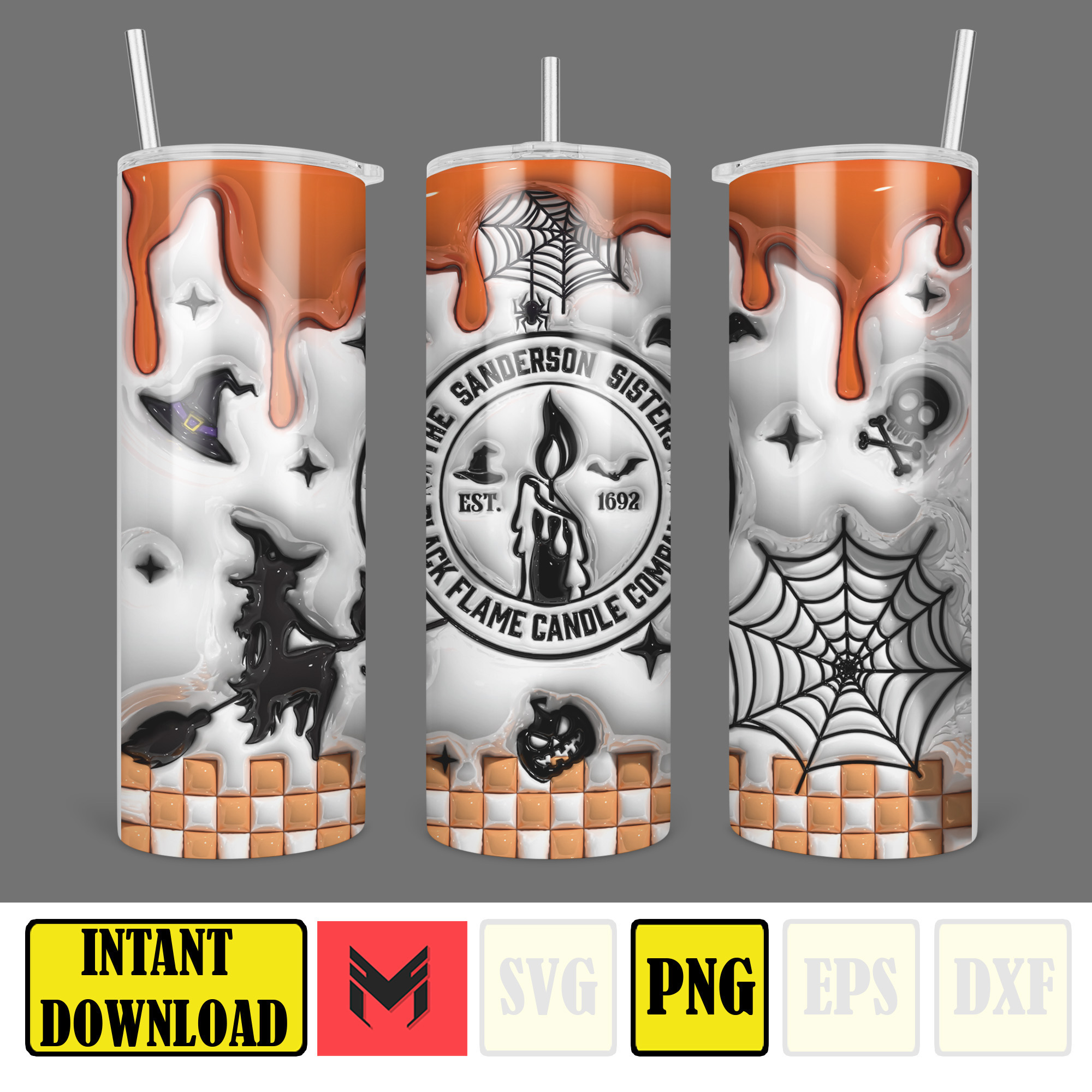3D Inflated Sublimation Tumbler Design Download PNG, 20 Oz D - Inspire ...