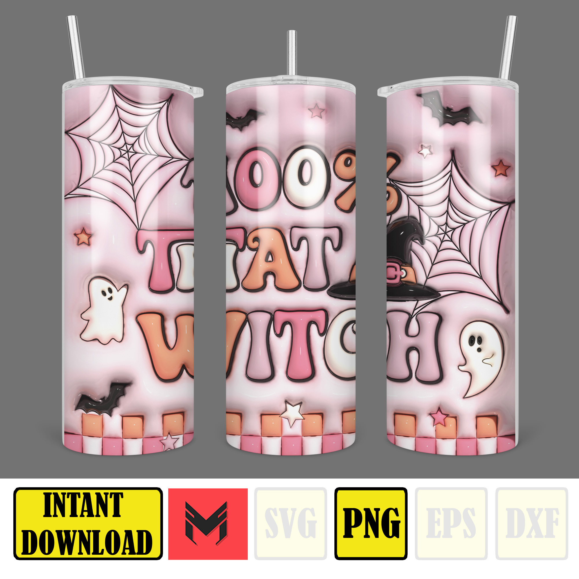 3D Inflated Sublimation Tumbler Design Download PNG, 20 Oz D | Inspire ...