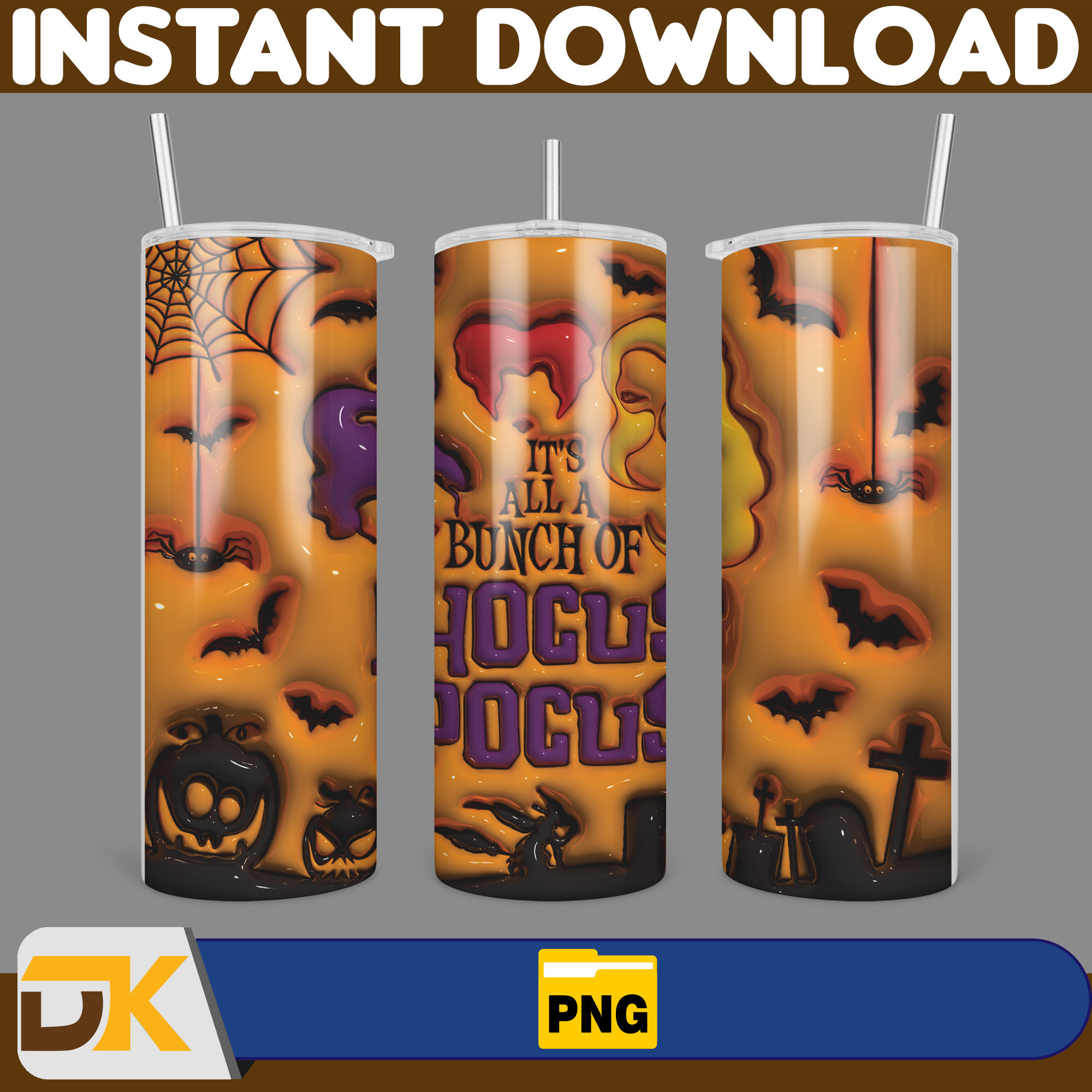 3D Inflated Sublimation Tumbler Design Download PNG, 20 Oz D - Inspire ...
