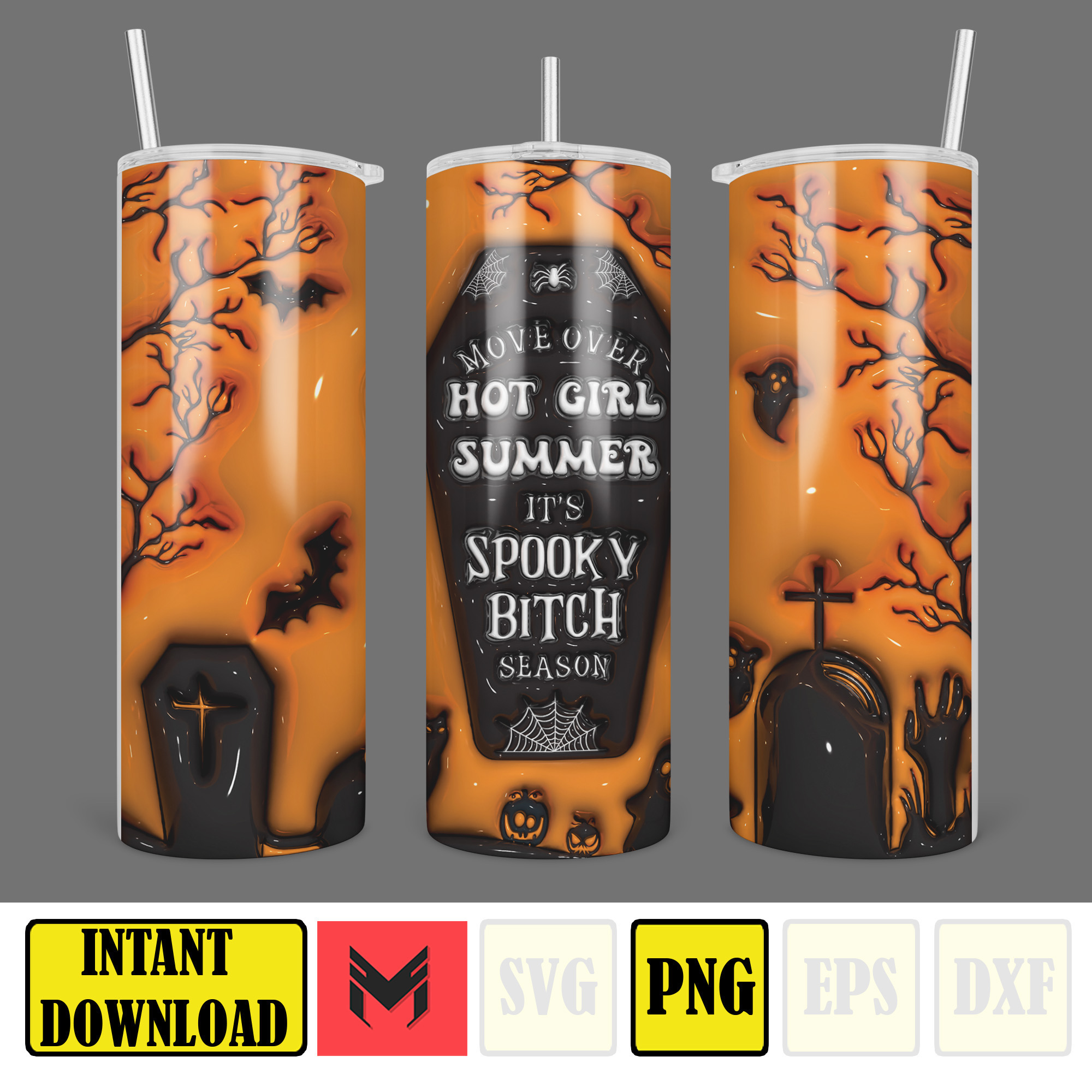 3D Inflated Sublimation Tumbler Design Download PNG, 20 Oz D - Inspire ...