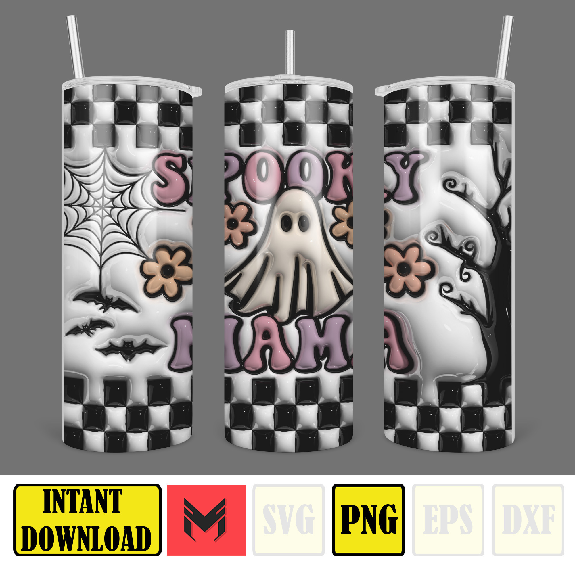 3D Inflated Sublimation Tumbler Design Download PNG, 20 Oz D | Inspire ...