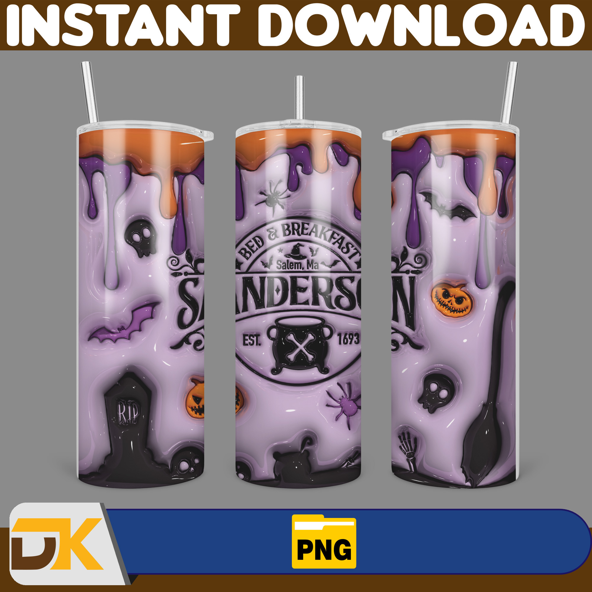 3D Inflated Sublimation Tumbler Design Download PNG, 20 Oz D | Inspire ...