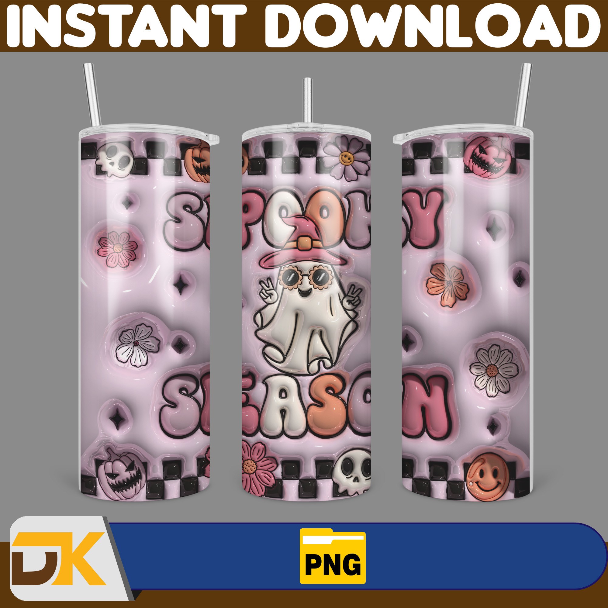 3D Inflated Sublimation Tumbler Design Download PNG, 20 Oz D | Inspire ...