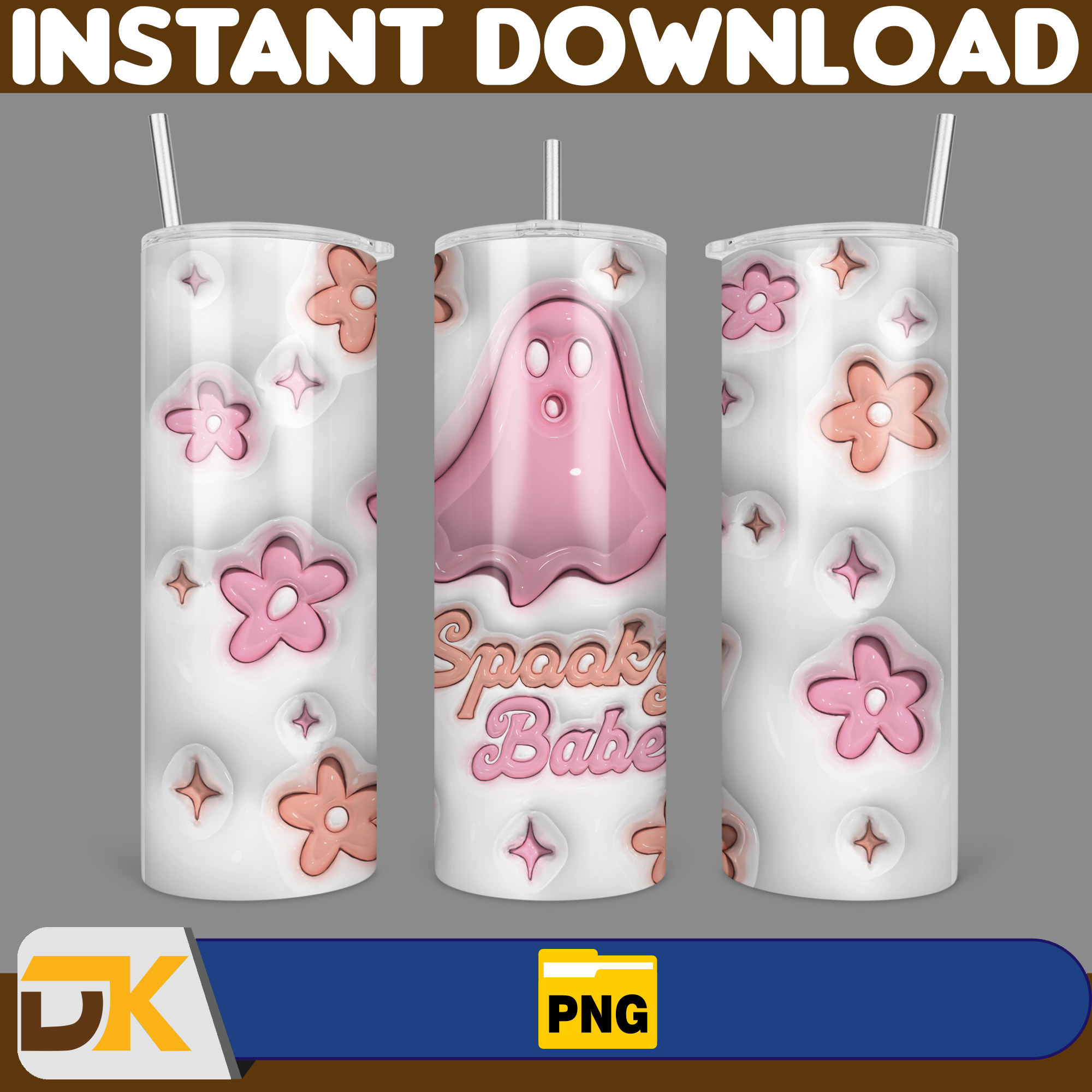 3D Inflated Sublimation Tumbler Design Download PNG, 20 Oz D - Inspire ...