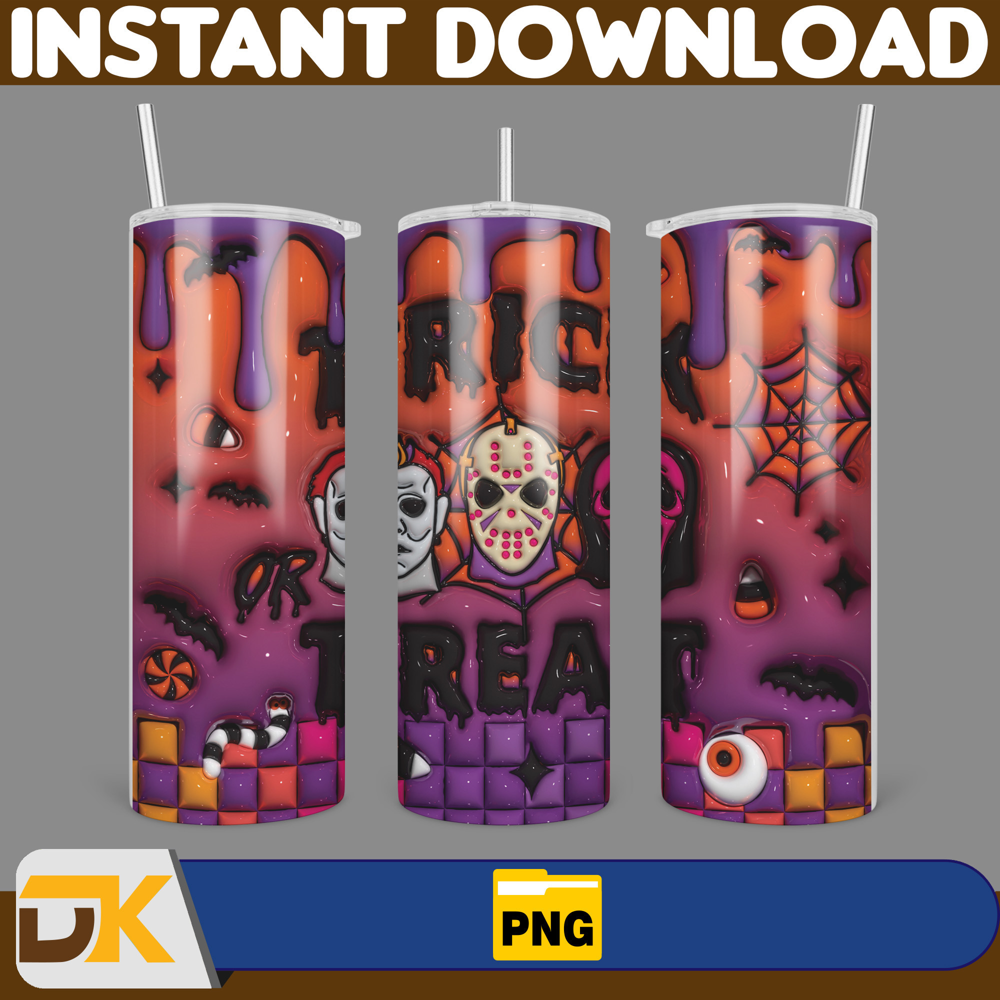 3D Inflated Sublimation Tumbler Design Download PNG, 20 Oz D - Inspire ...