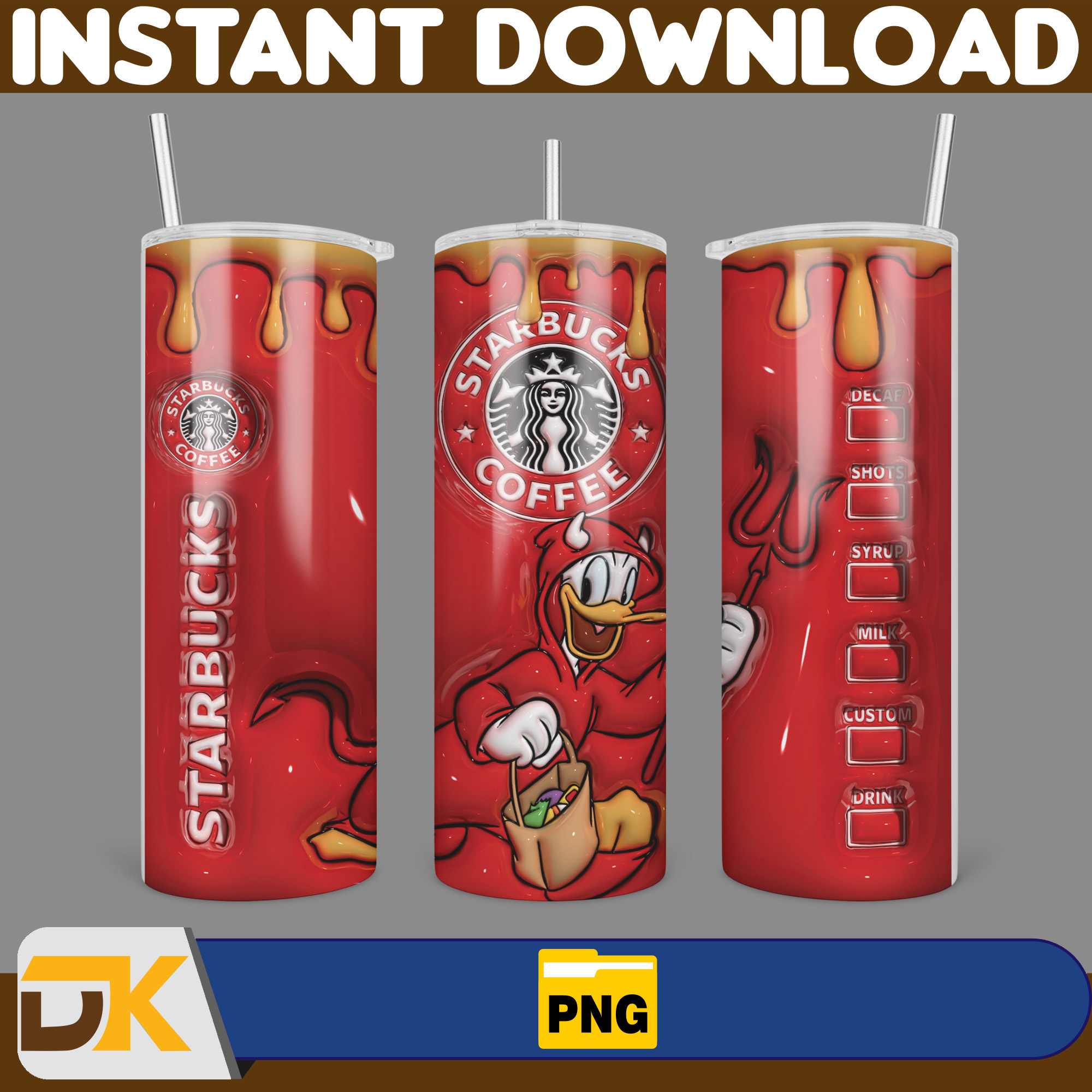 3D Inflated Sublimation Tumbler Design Download PNG, 20 Oz D - Inspire ...
