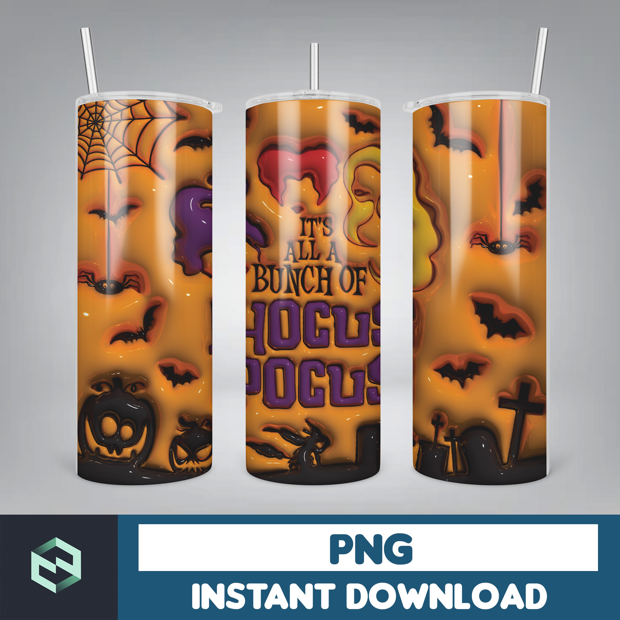 3D Inflated Sublimation Tumbler Design Download PNG, 20 Oz D | Inspire ...
