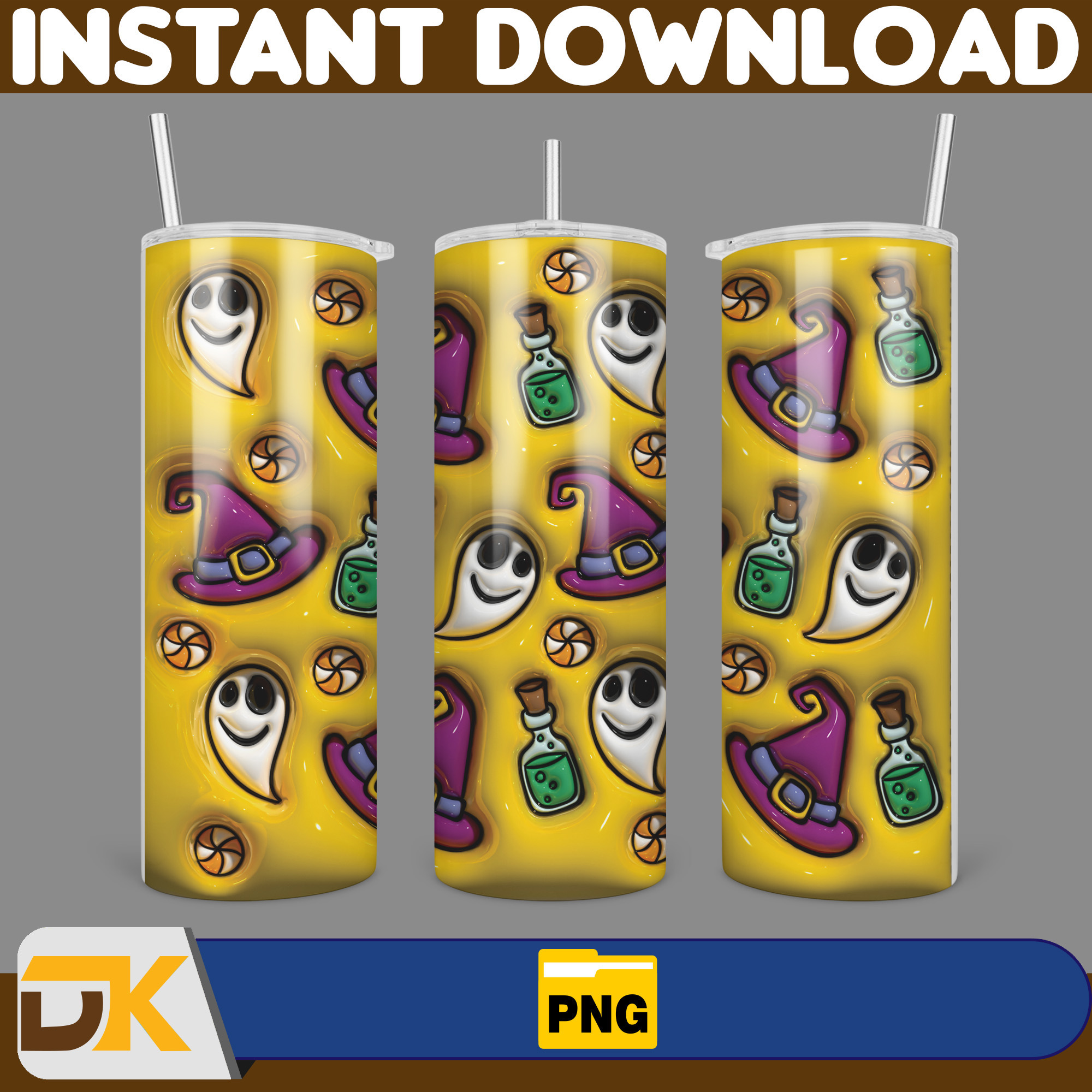 3D Inflated Sublimation Tumbler Design Download PNG, 20 Oz D - Inspire ...