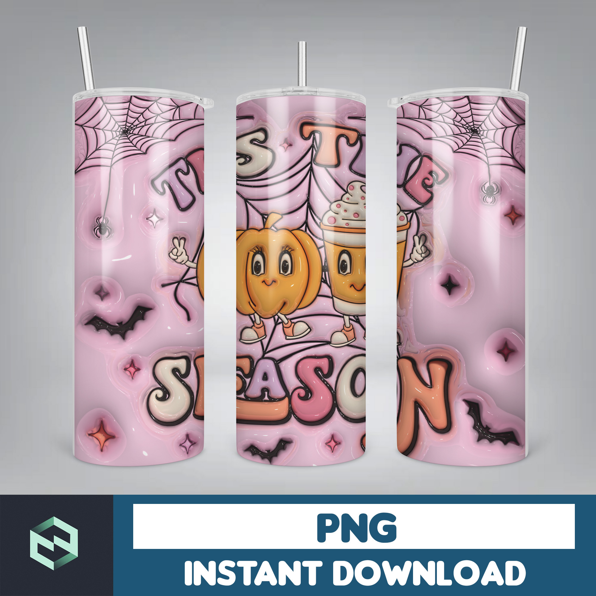 3D Inflated Sublimation Tumbler Design Download PNG, 20 Oz D - Inspire ...
