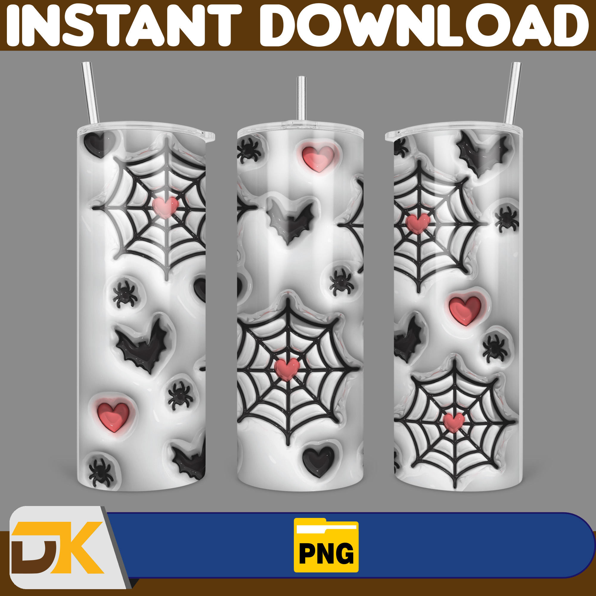 3D Inflated Sublimation Tumbler Design Download PNG, 20 Oz D | Inspire ...