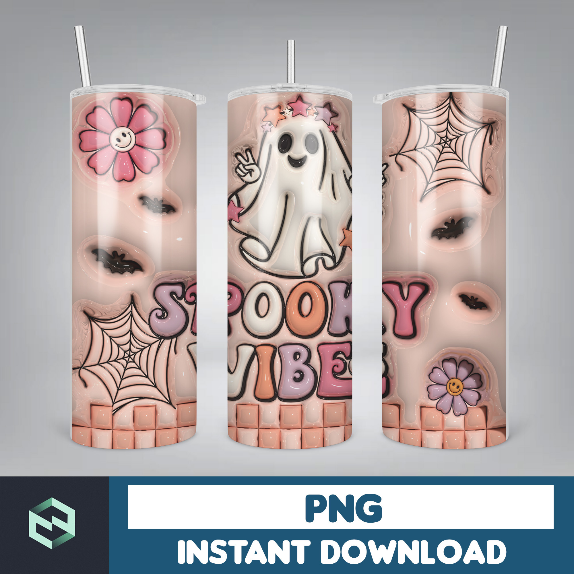 3D Inflated Sublimation Tumbler Design Download PNG, 20 Oz D - Inspire ...