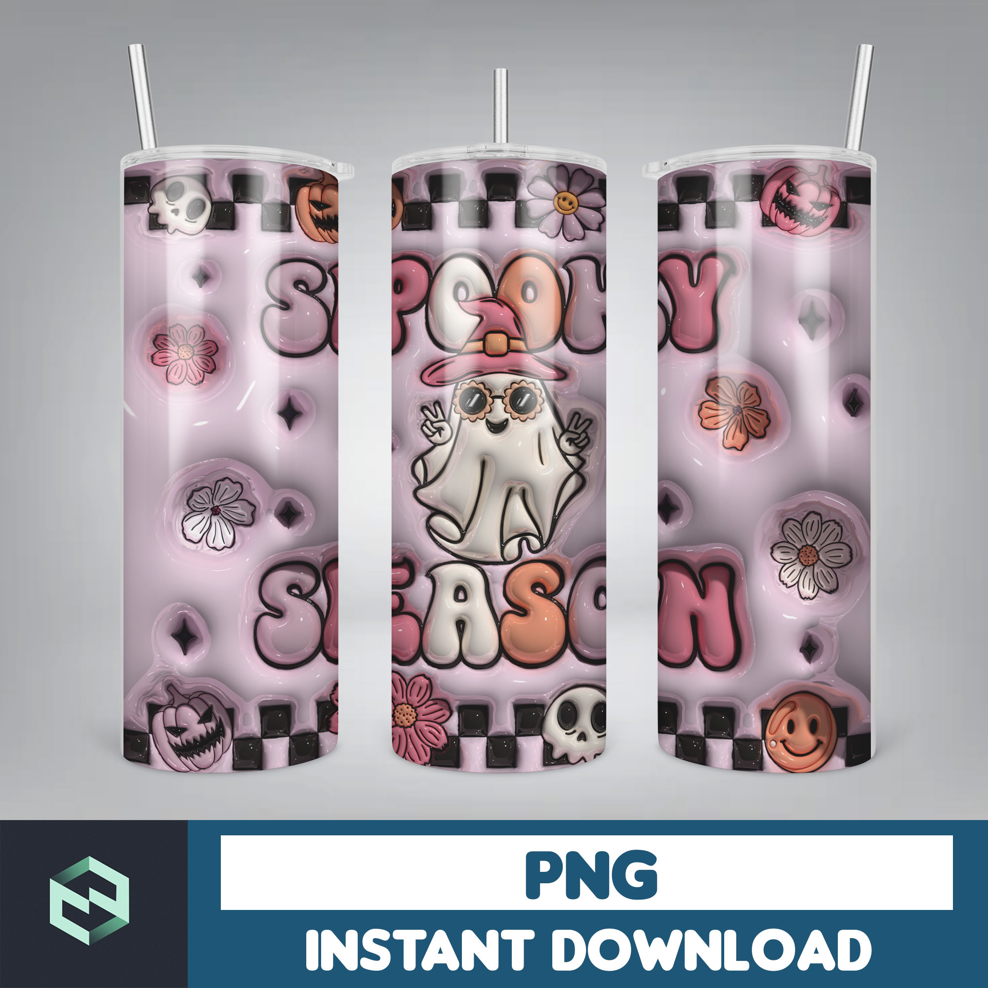 3D Inflated Sublimation Tumbler Design Download PNG, 20 Oz D - Inspire ...