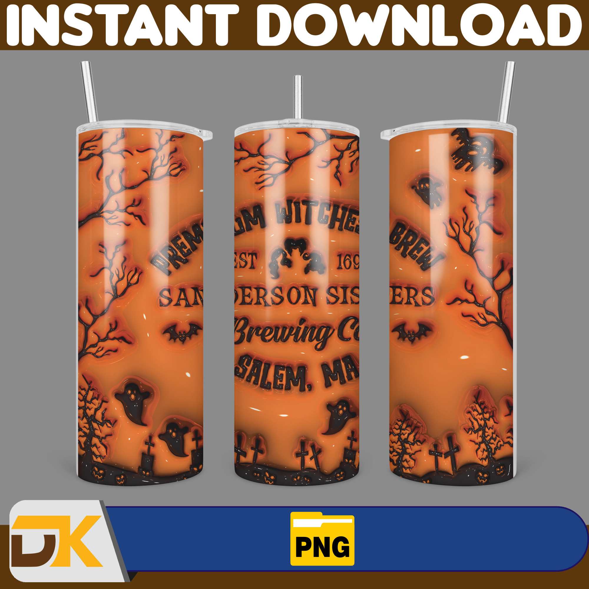 3D Inflated Sublimation Tumbler Design Download PNG, 20 Oz D - Inspire ...
