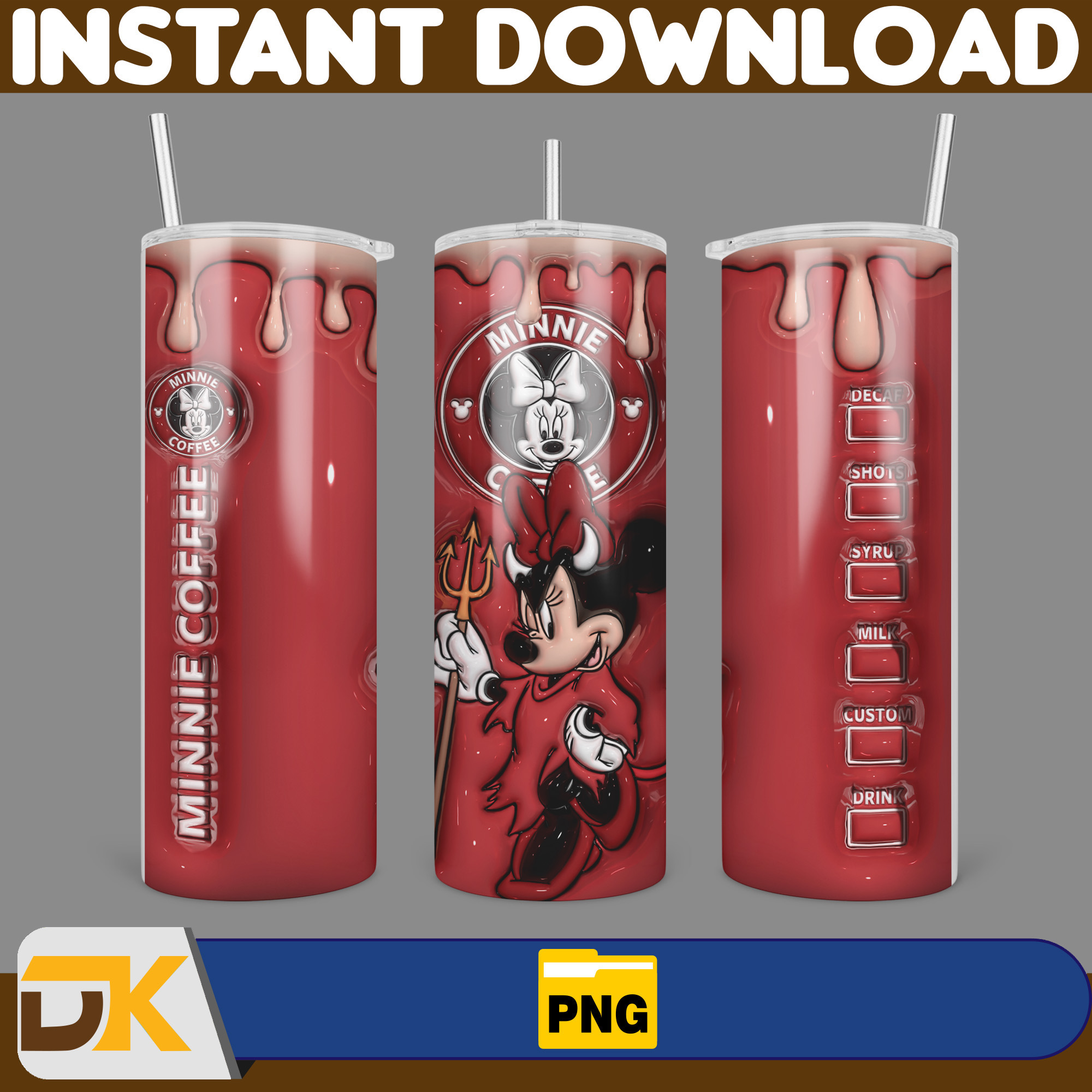 3D Inflated Sublimation Tumbler Design Download PNG, 20 Oz D - Inspire ...