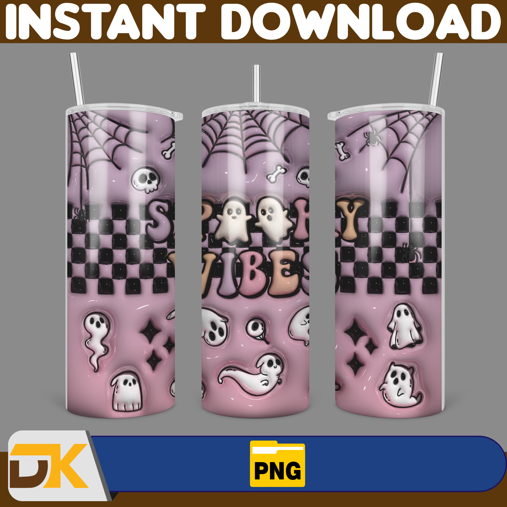 3D Inflated Sublimation Tumbler Design Download PNG, 20 Oz D - Inspire ...