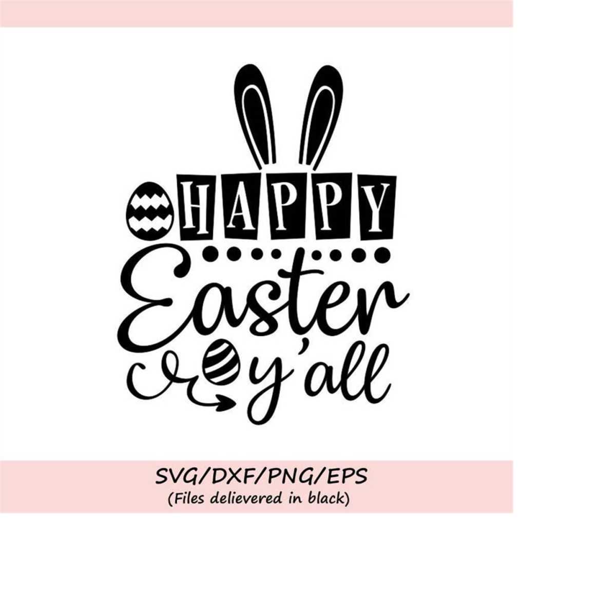 Happy Easter y'all svg, Easter svg, Easter Bunny svg, Easter | Inspire Uplift