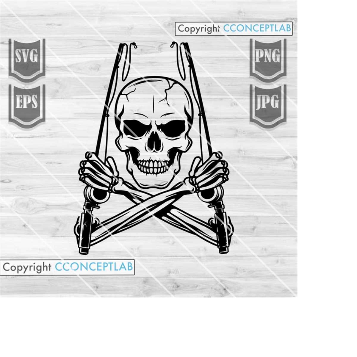 Fishing Skull Svg File || Angler Svg || Fisherman svg || Fis | Inspire ...