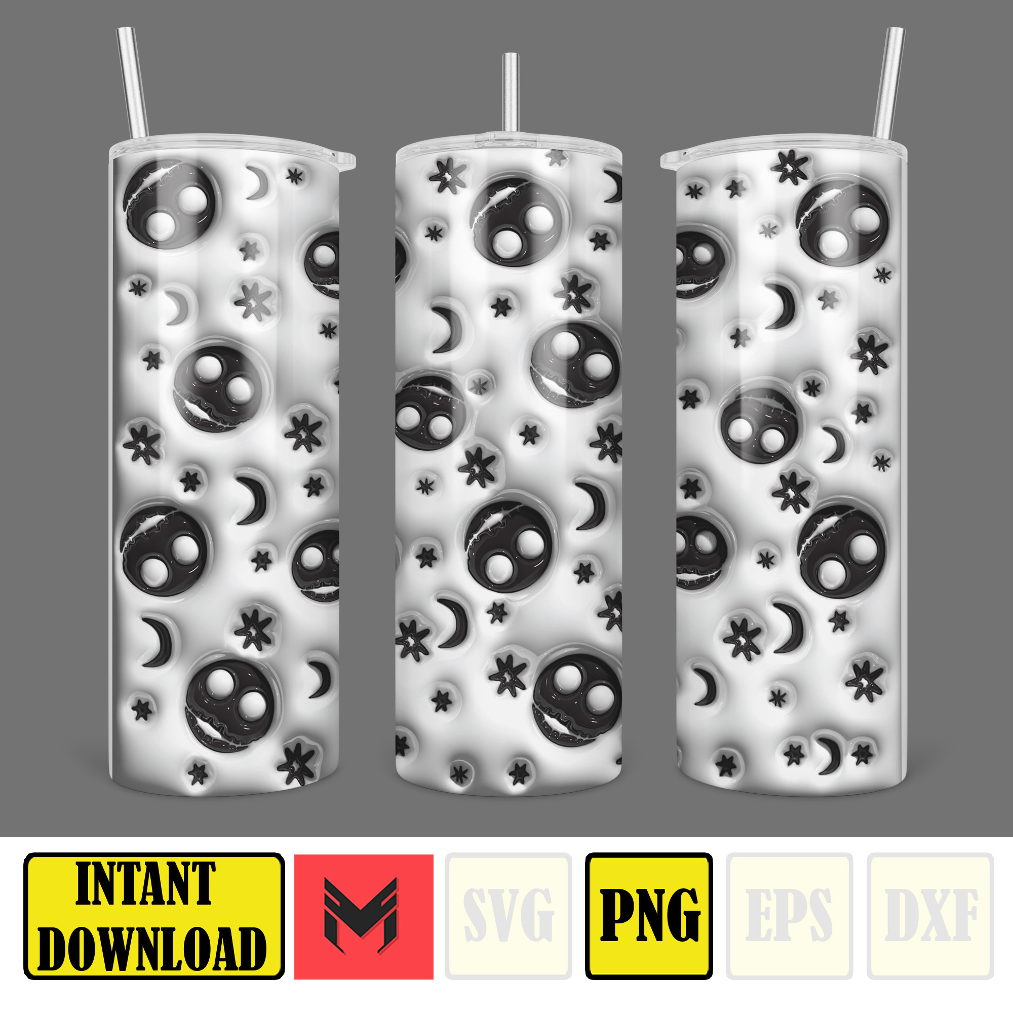 3D Inflated Sublimation Tumbler Design Download PNG, 20 Oz D | Inspire ...